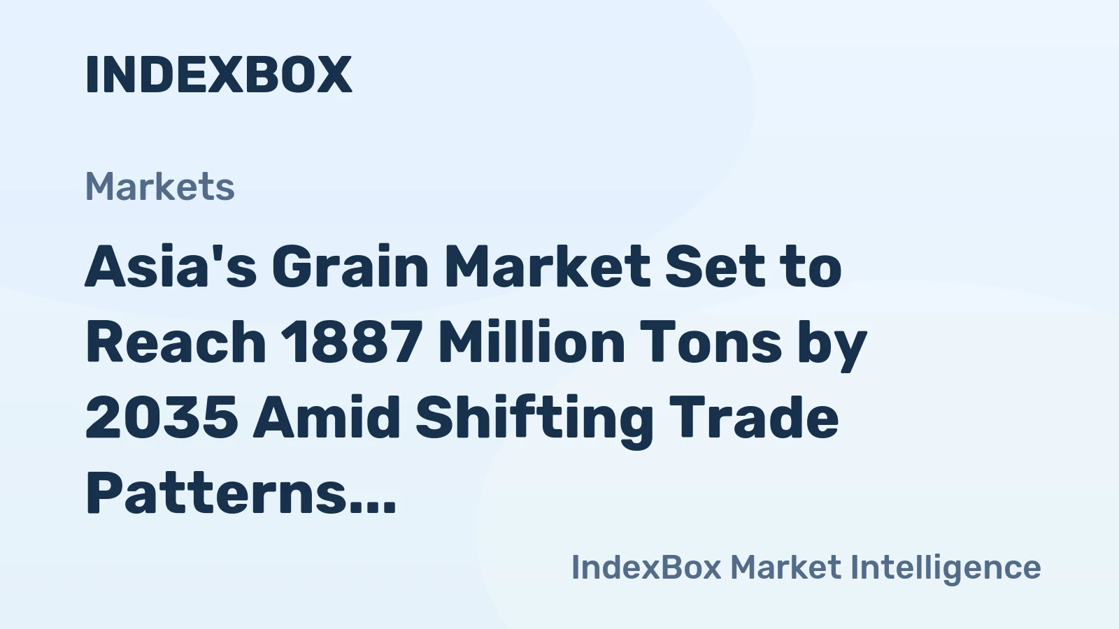 Asia's Grain Market Set to Reach 1887 Million Tons by 2035 Amid Shifting Trade Patterns