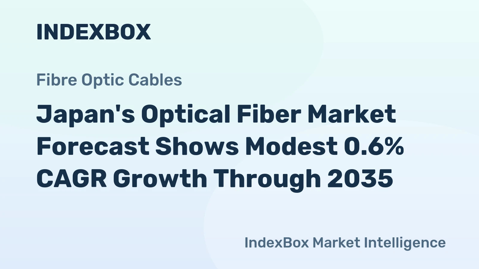 Japan's Optical Fiber Market Forecast Shows Modest 0.6% CAGR Growth Through 2035