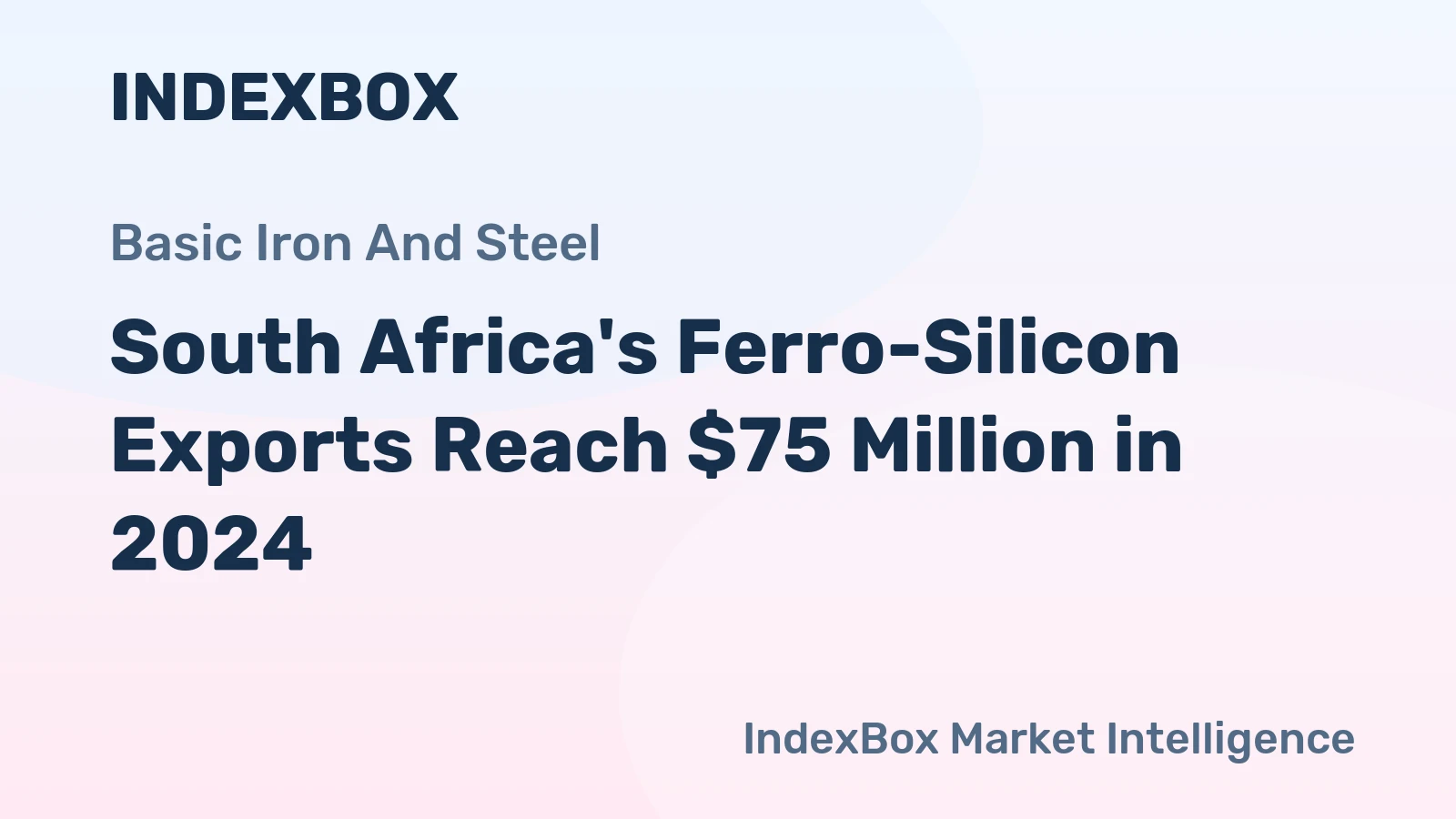 South Africa's Ferro-Silicon Exports Reach $75 Million in 2024