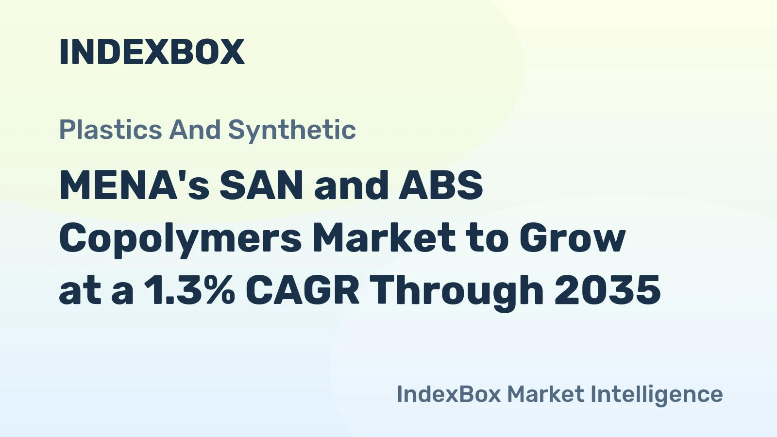 MENA's SAN and ABS Copolymers Market to Grow at a 1.3% CAGR Through 2035