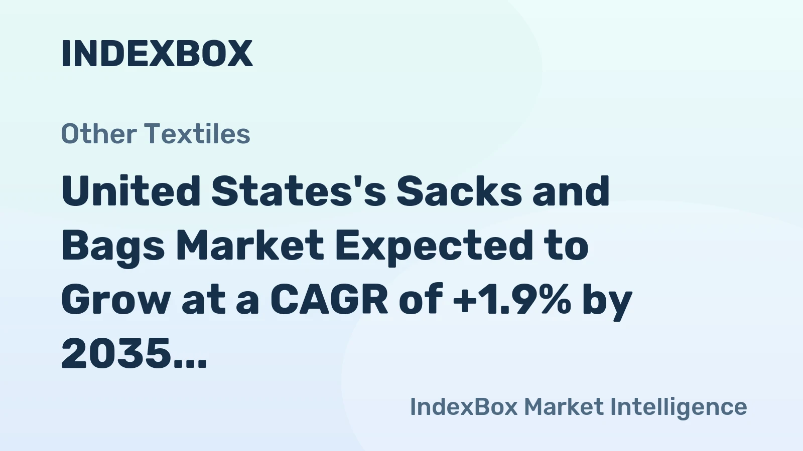 United States's Sacks and Bags Market Expected to Grow at a CAGR of +1.9% by 2035