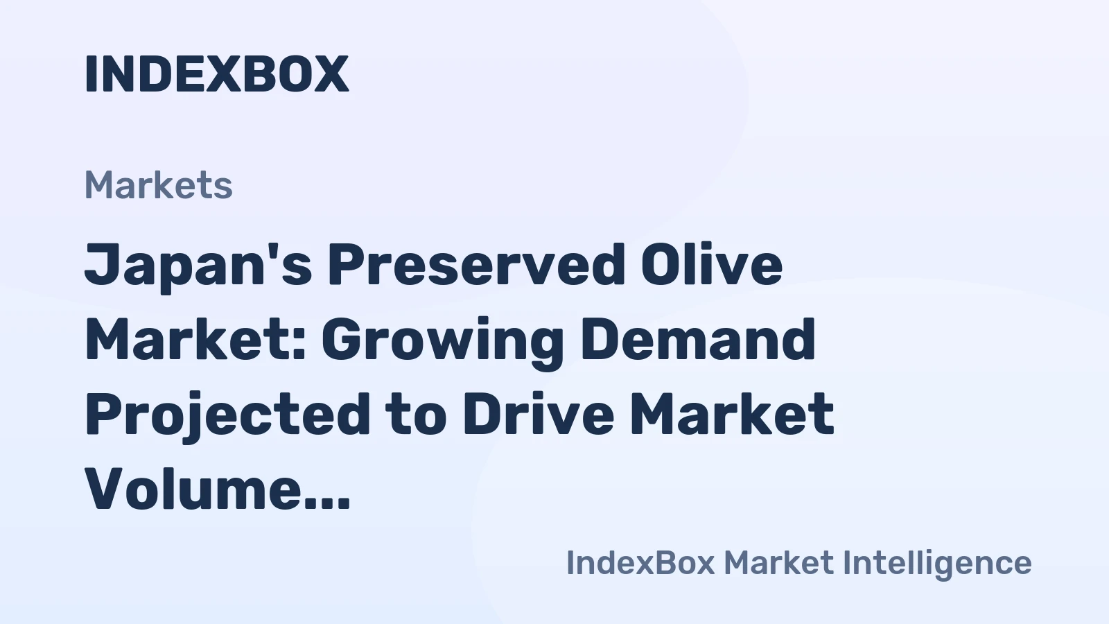Japan's Preserved Olive Market: Growing Demand Projected to Drive Market Volume to 3.7K Tons and Value to $16M by 2035