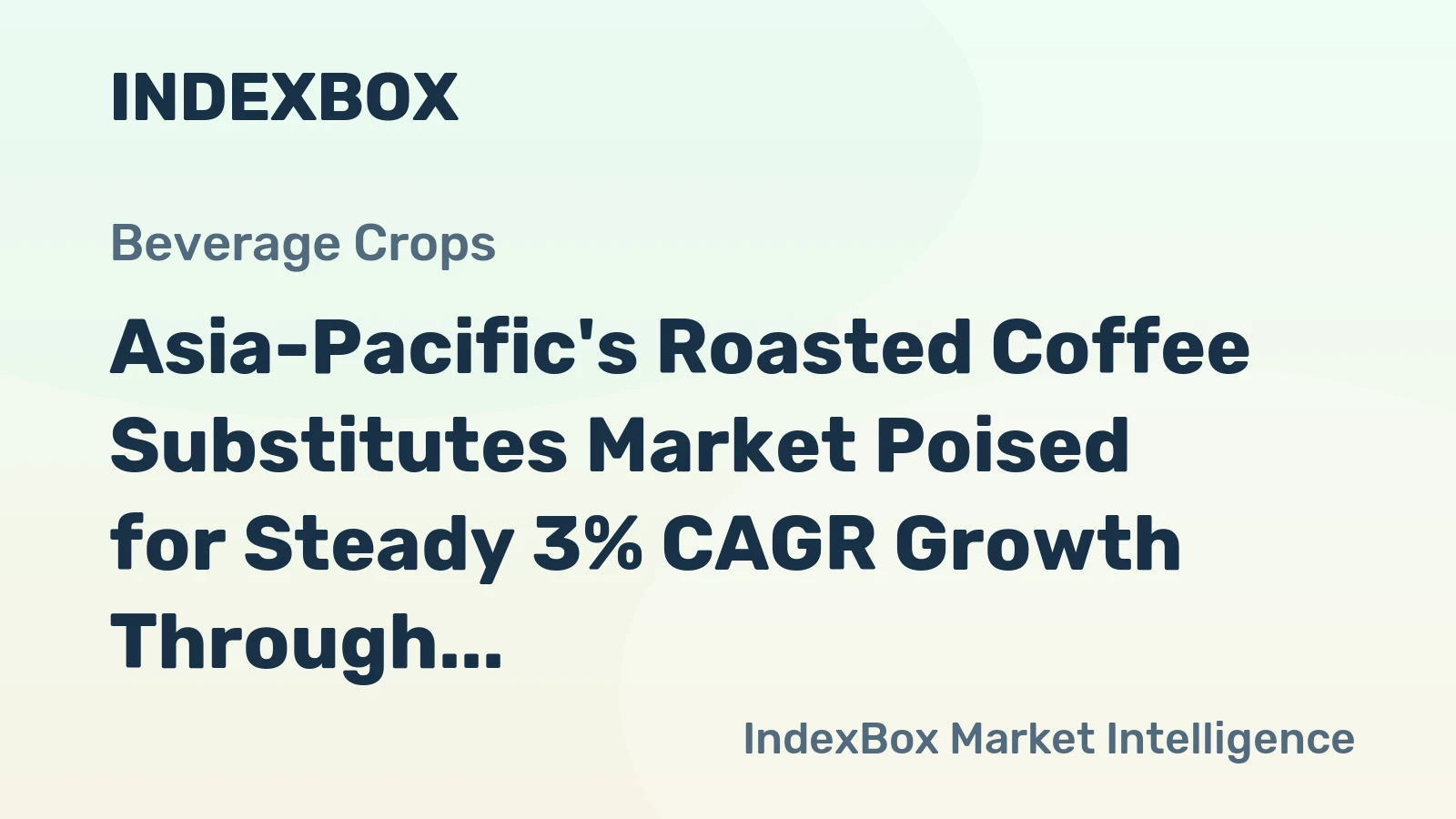Asia-Pacific's Roasted Coffee Substitutes Market Poised for Steady 3% CAGR Growth Through 2035