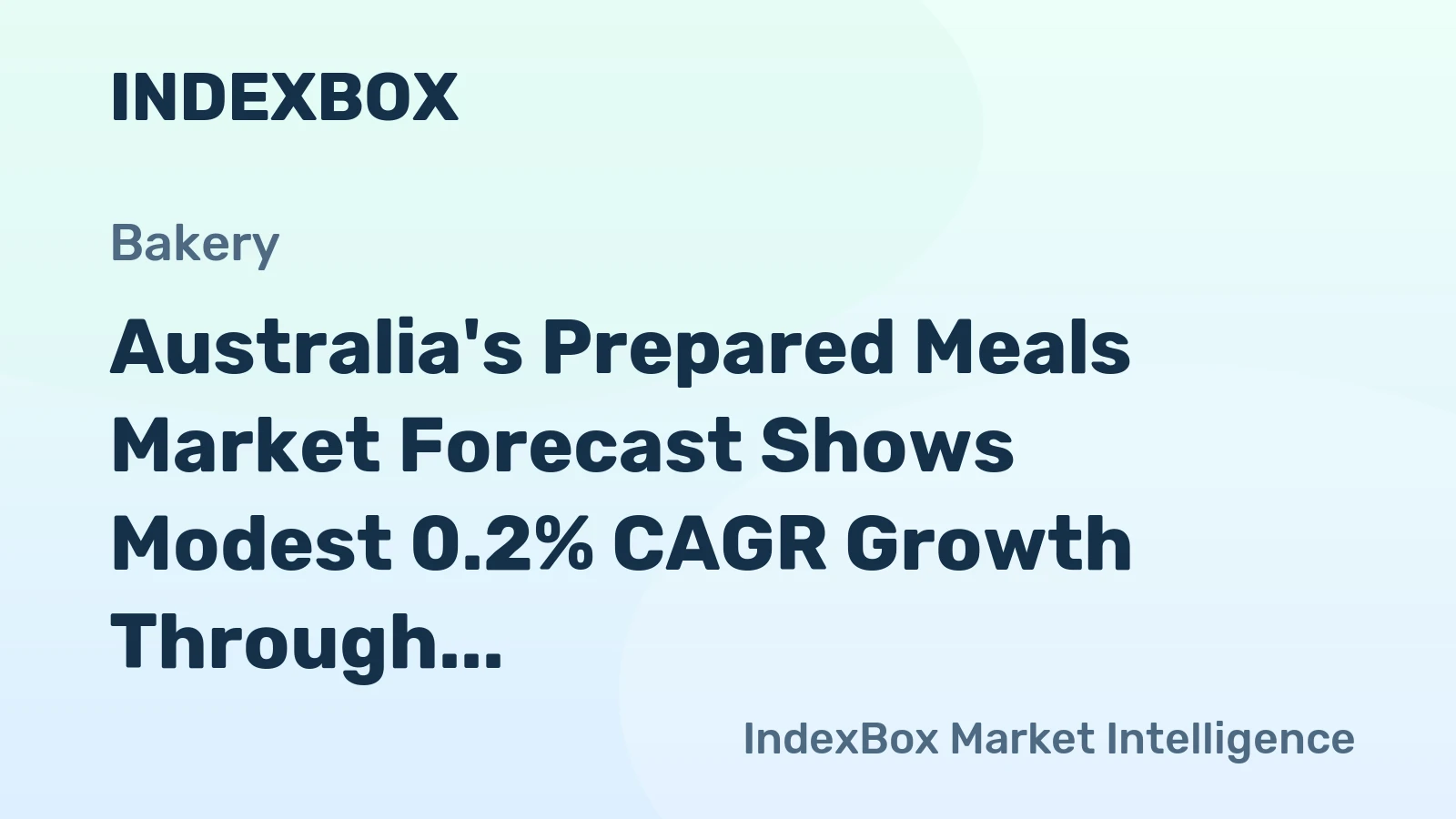 Australia's Prepared Meals Market Forecast Shows Modest 0.2% CAGR Growth Through 2035
