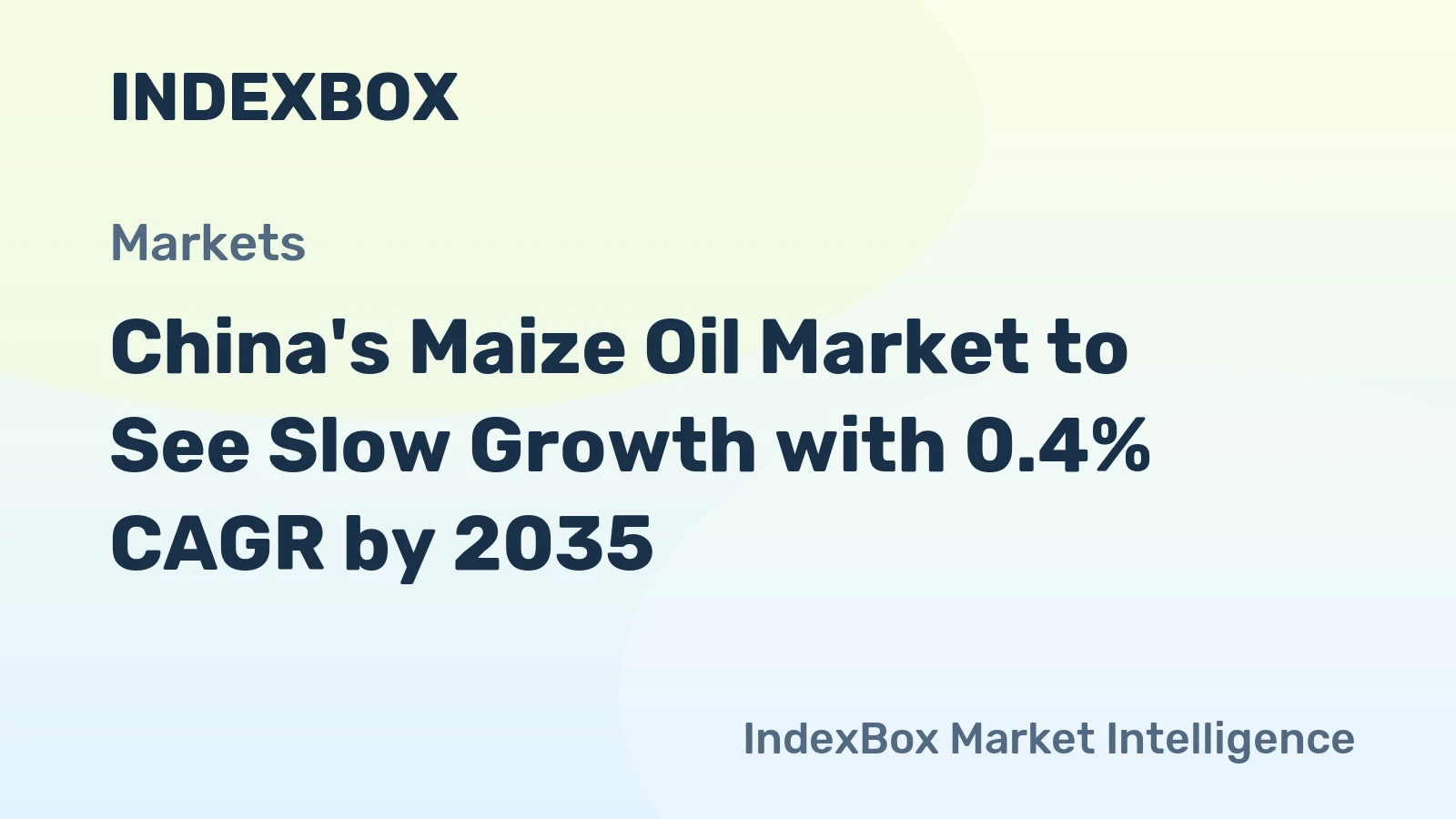 China's Maize Oil Market to See Slow Growth with 0.4% CAGR by 2035