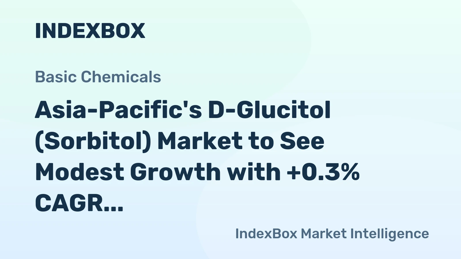 Asia-Pacific's D-Glucitol (Sorbitol) Market to See Modest Growth with +0.3% CAGR from 2024 to 2035