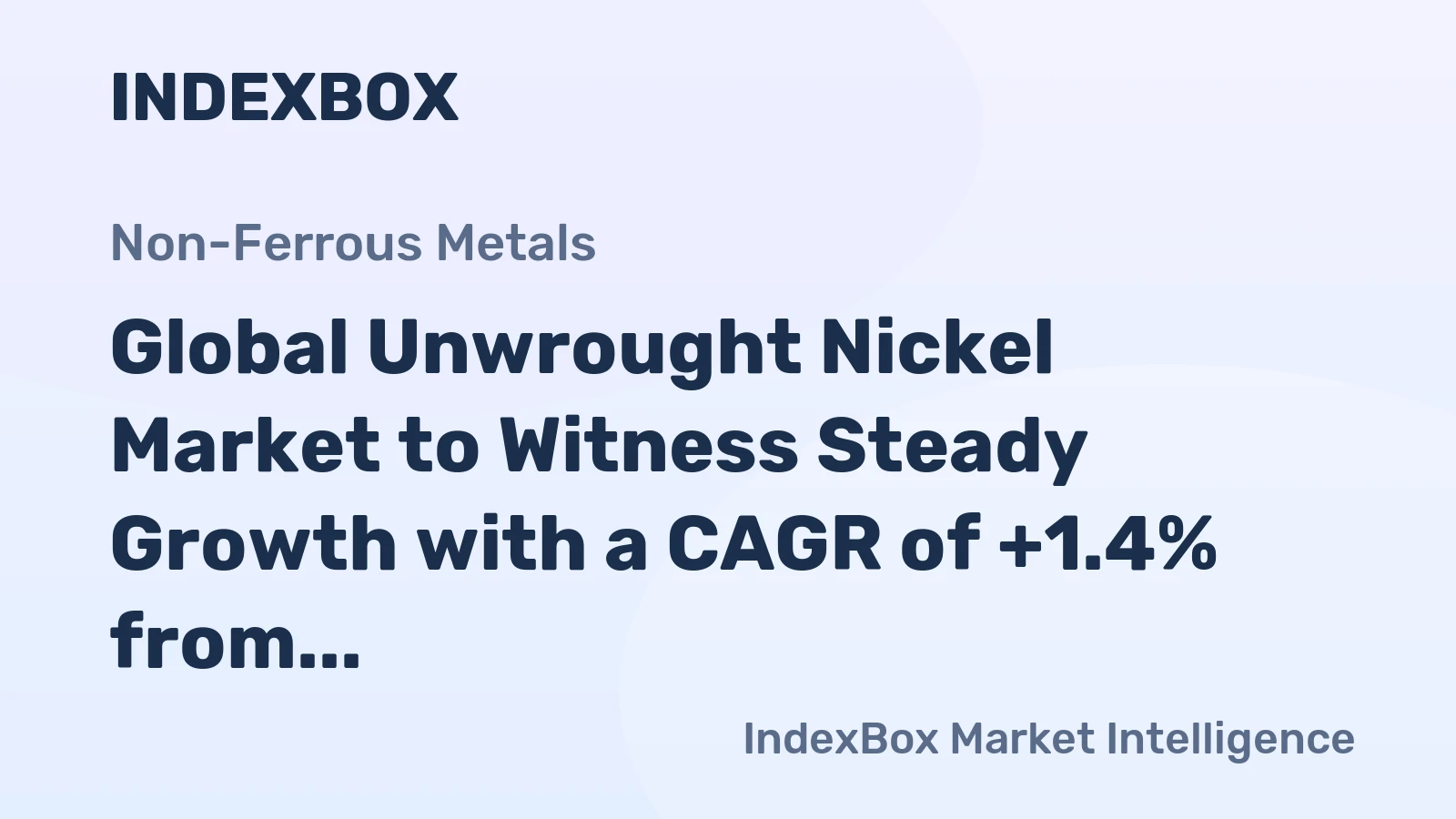 Global Unwrought Nickel Market to Witness Steady Growth with a CAGR of +1.4% from 2024-2035, Reaching $104.7B