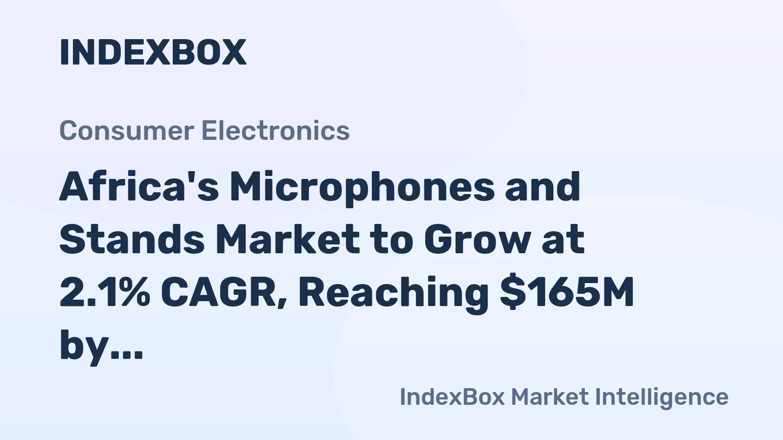 Africa's Microphones and Stands Market to Grow at 2.1% CAGR, Reaching $165M by 2035
