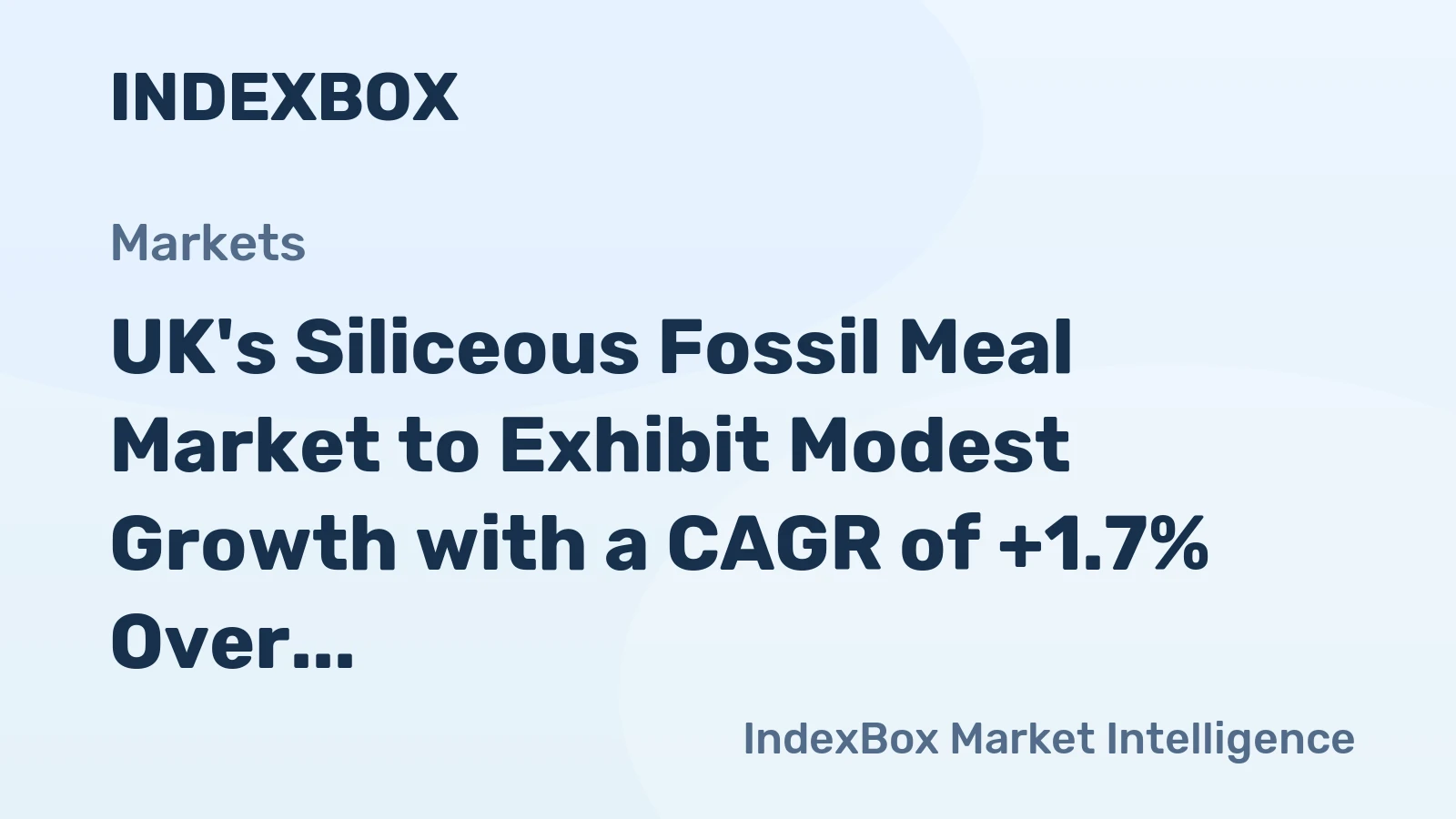 UK's Siliceous Fossil Meal Market to Exhibit Modest Growth with a CAGR of +1.7% Over the Next Decade