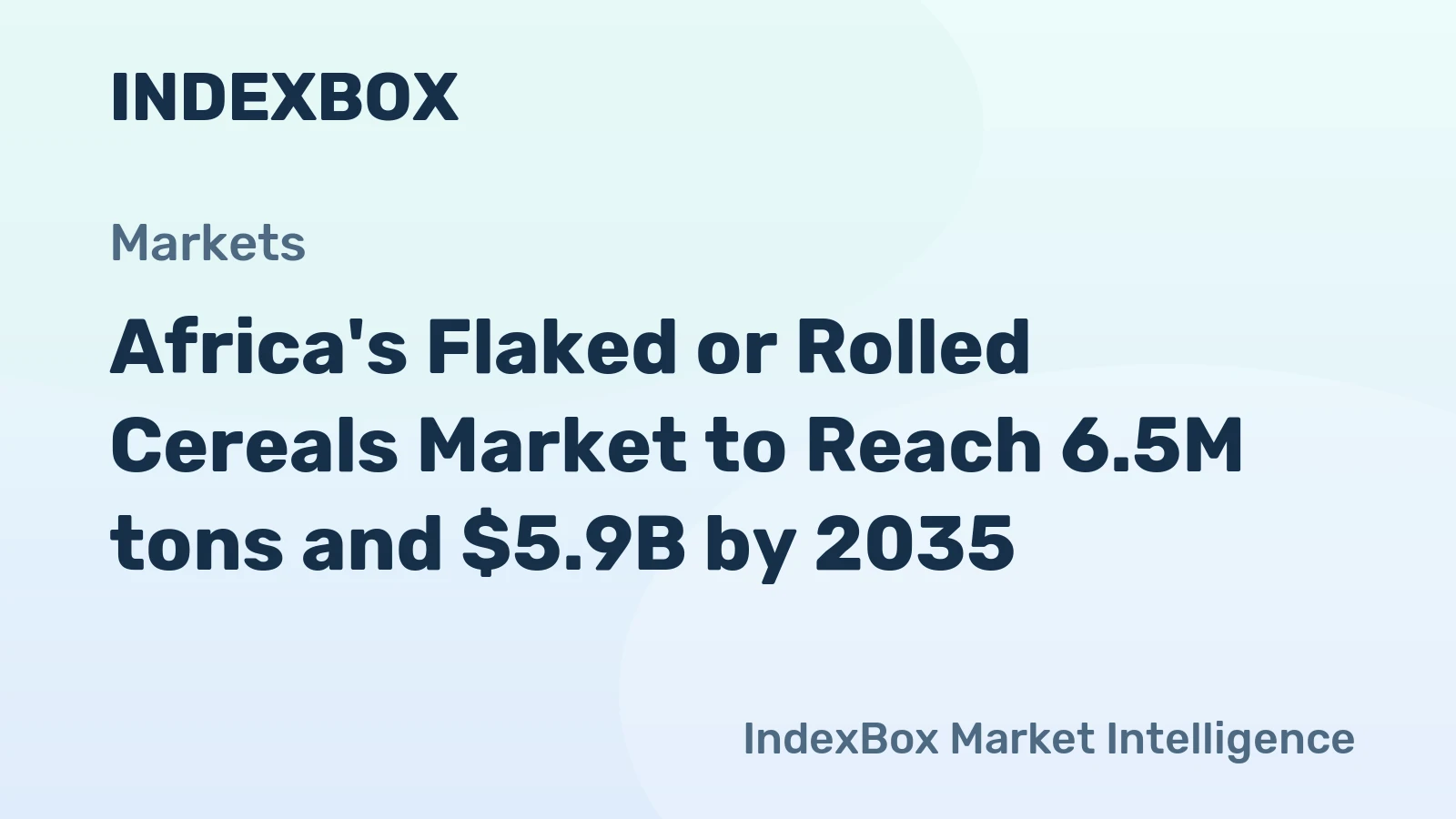 Africa's Flaked or Rolled Cereals Market to Reach 6.5M tons and $5.9B by 2035