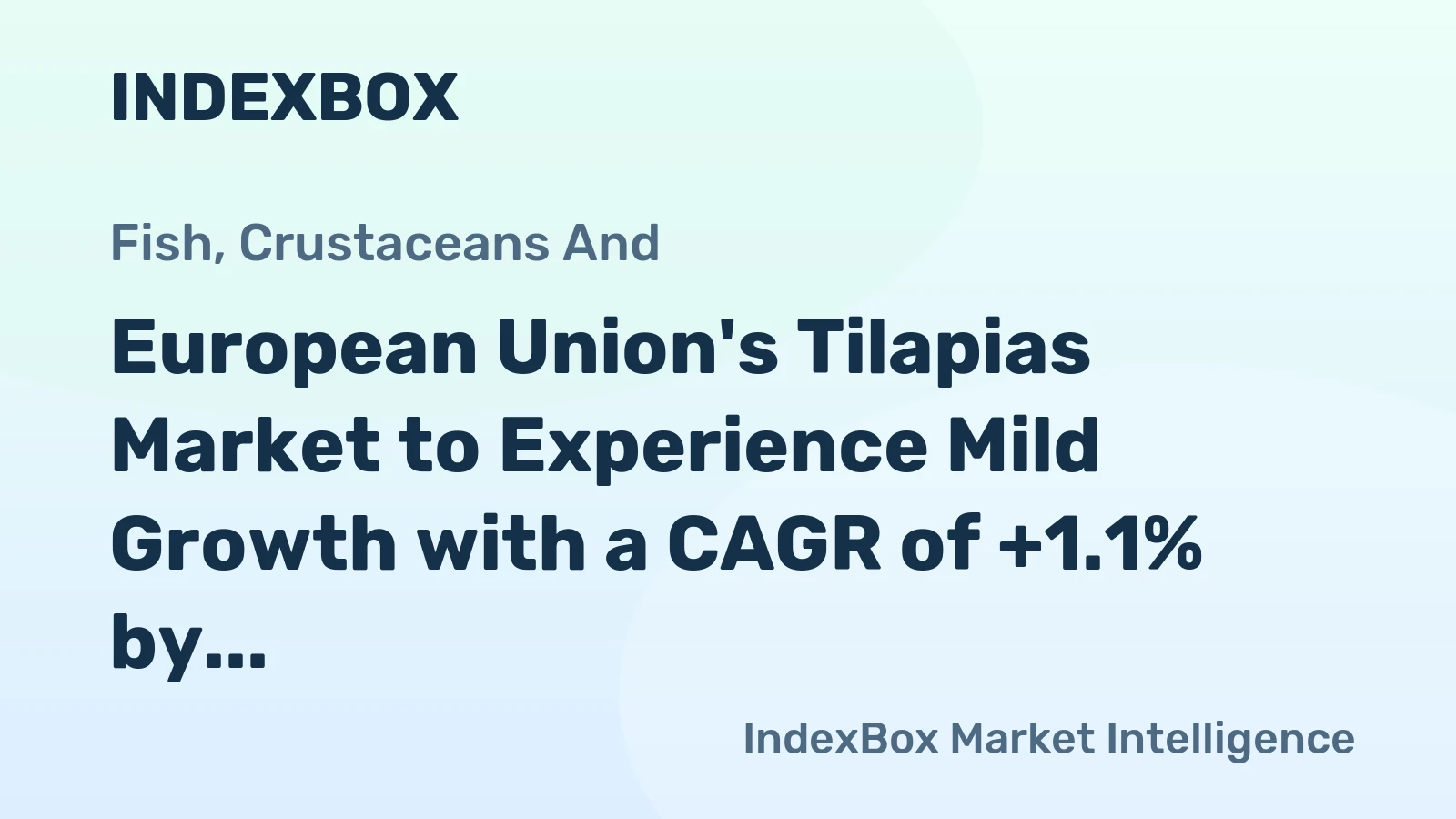 European Union's Tilapias Market to Experience Mild Growth with a CAGR of +1.1% by 2035