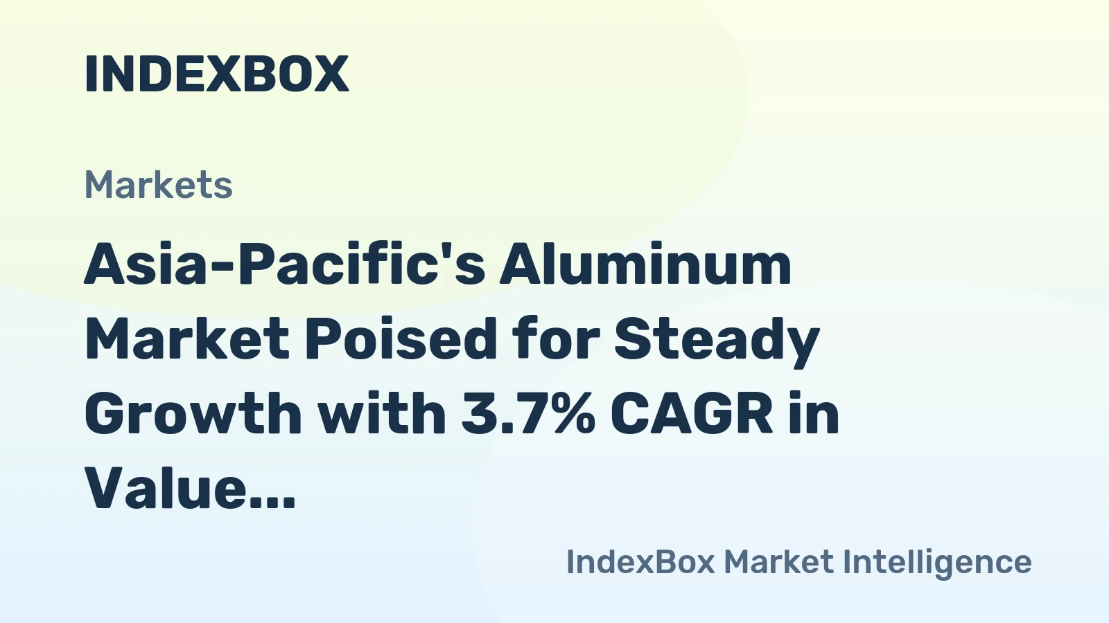 Asia-Pacific's Aluminum Market Poised for Steady Growth with 3.7% CAGR in Value Through 2035