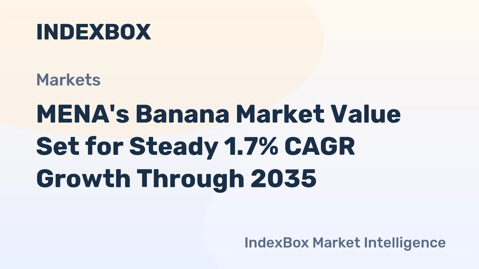 MENA's Banana Market Value Set for Steady 1.7% CAGR Growth Through 2035