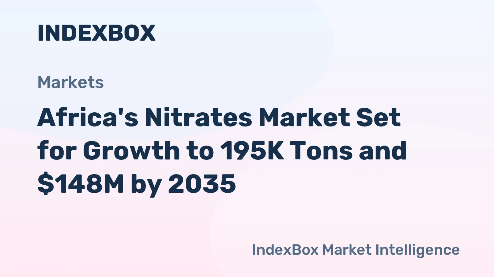Africa's Nitrates Market Set for Growth to 195K Tons and $148M by 2035