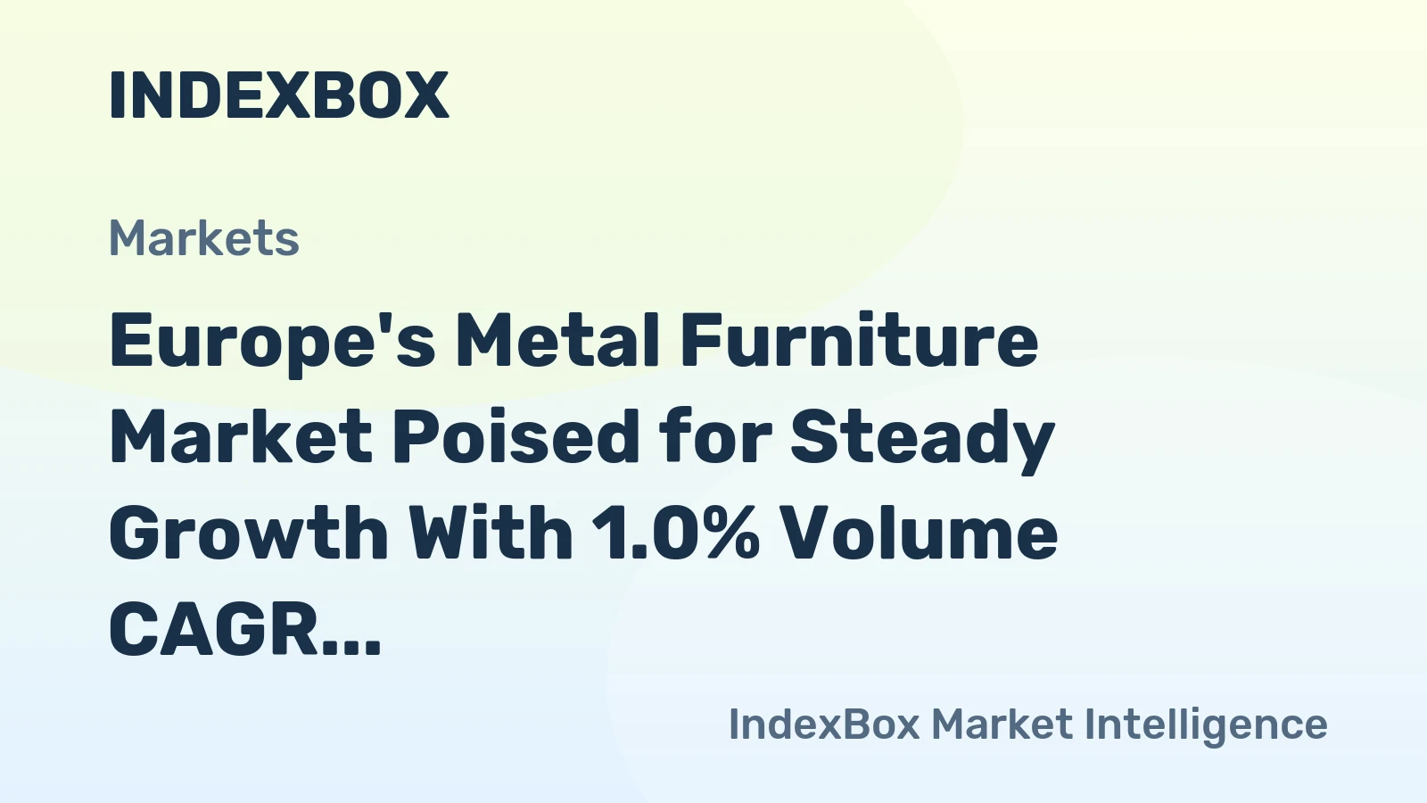 Europe's Metal Furniture Market Poised for Steady Growth With 1.0% Volume CAGR Through 2035