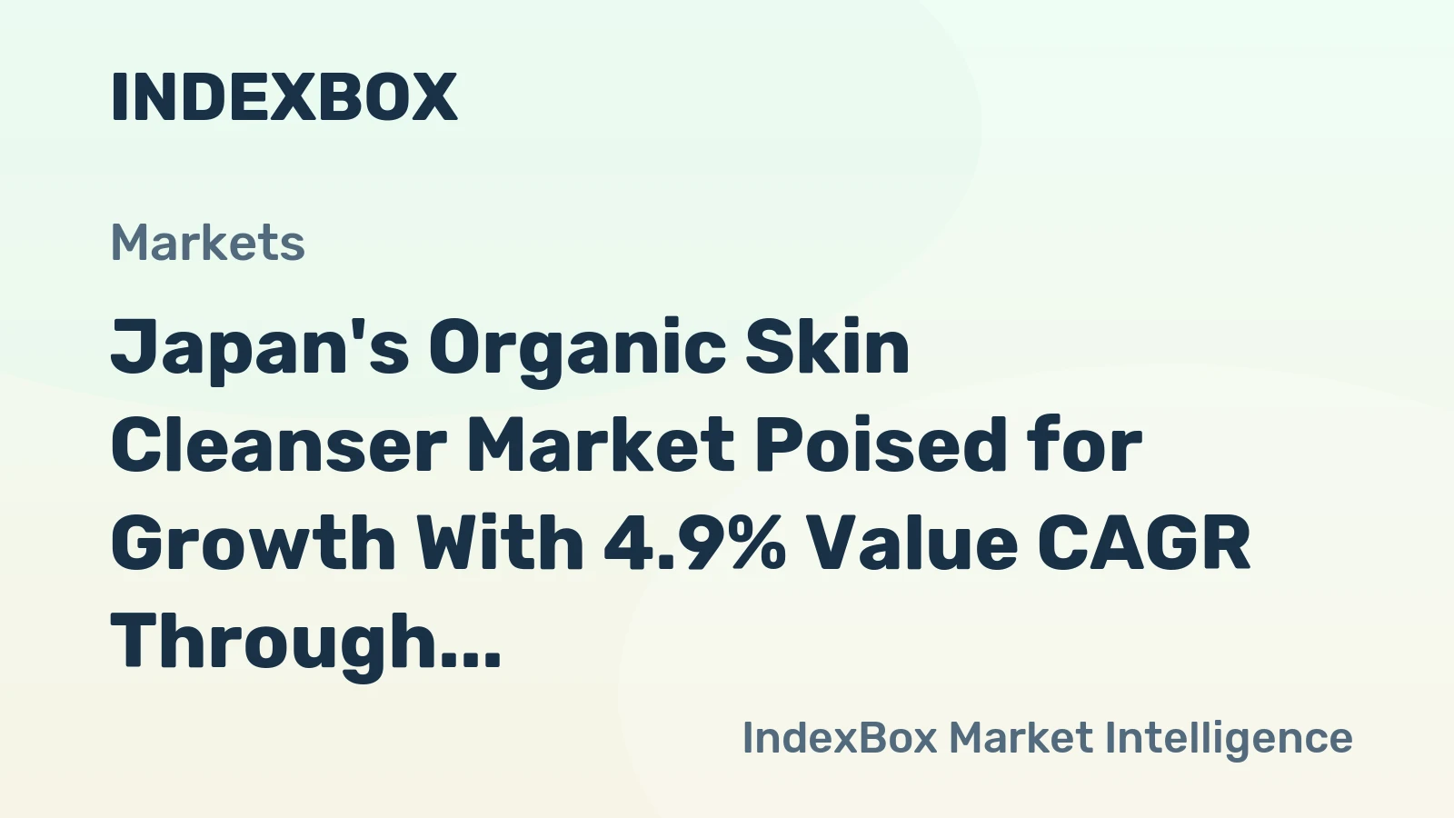 Japan's Organic Skin Cleanser Market Poised for Growth With 4.9% Value CAGR Through 2035