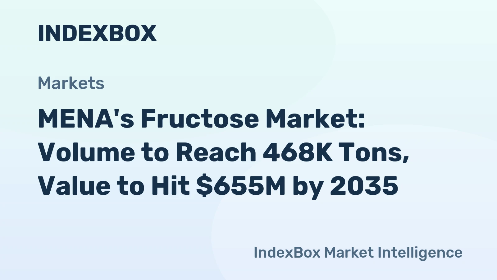 MENA's Fructose Market: Volume to Reach 468K Tons, Value to Hit $655M by 2035