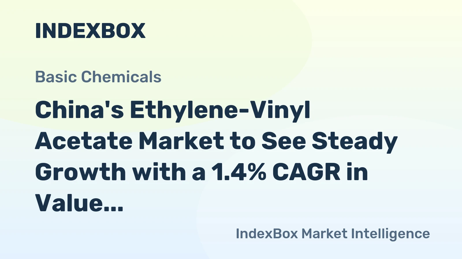 China's Ethylene-Vinyl Acetate Market to See Steady Growth with a 1.4% CAGR in Value Through 2035