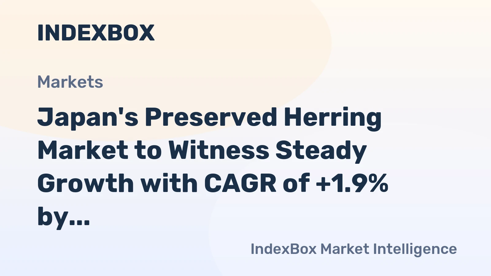 Japan's Preserved Herring Market to Witness Steady Growth with CAGR of +1.9% by 2035