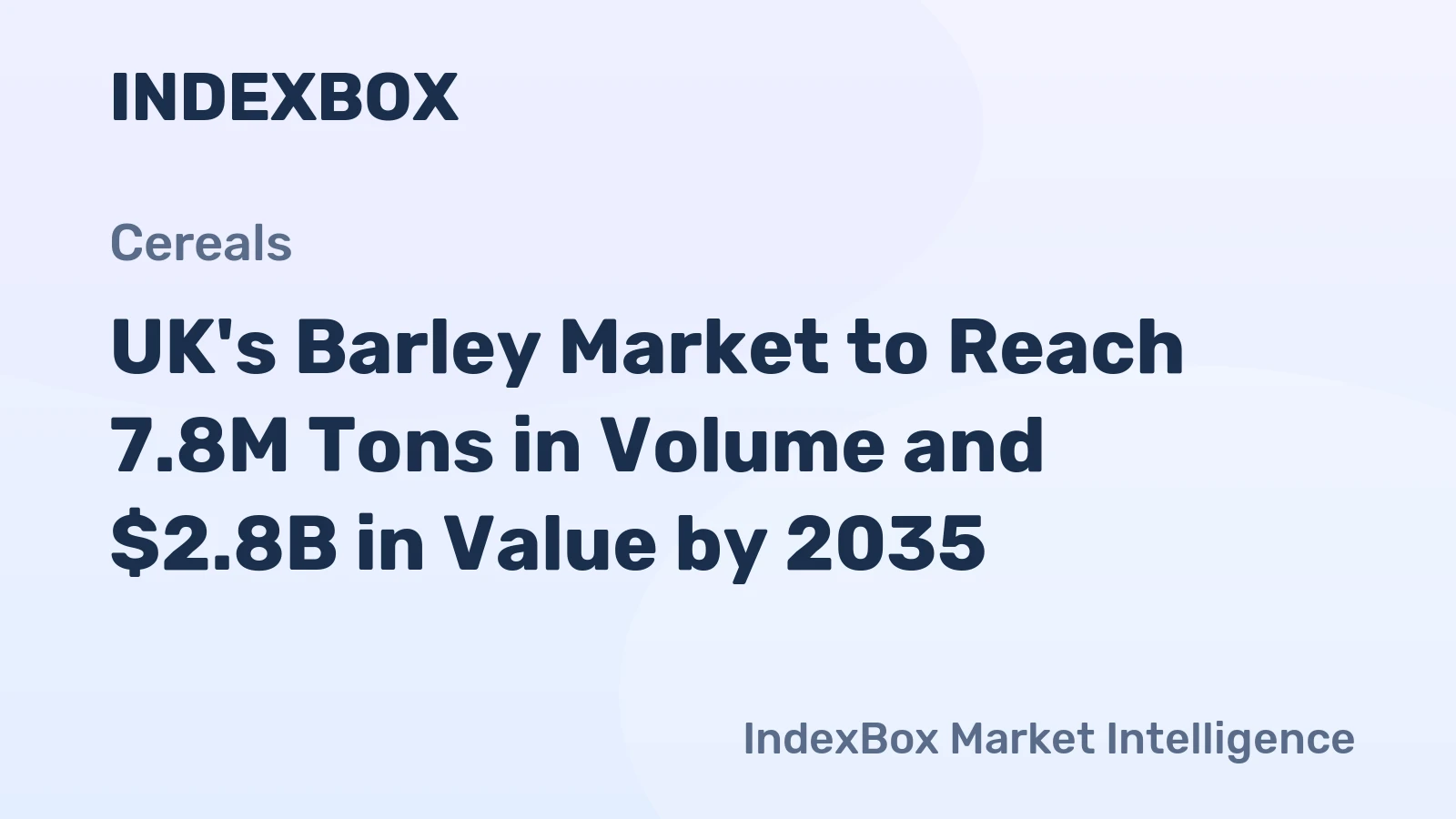 UK's Barley Market to Reach 7.8M Tons in Volume and $2.8B in Value by 2035