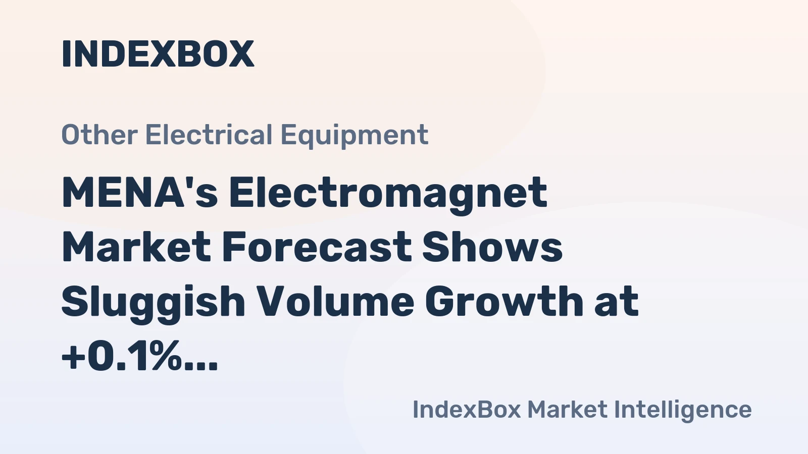 MENA's Electromagnet Market Forecast Shows Sluggish Volume Growth at +0.1% CAGR Through 2035