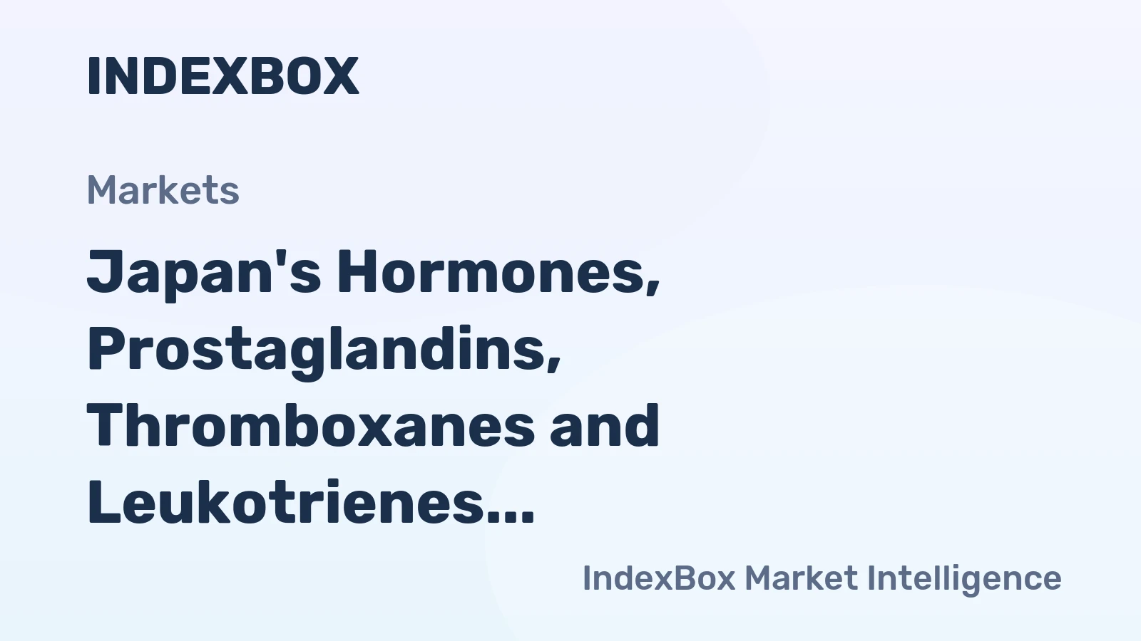 Japan's Hormones, Prostaglandins, Thromboxanes and Leukotrienes Market to Grow at +2.4% CAGR, Reaching $3.8B by 2035