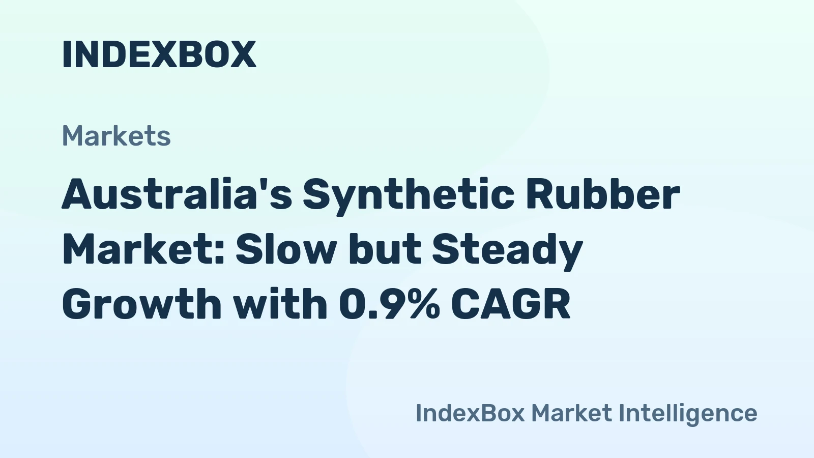 Australia's Synthetic Rubber Market: Slow but Steady Growth with 0.9% CAGR