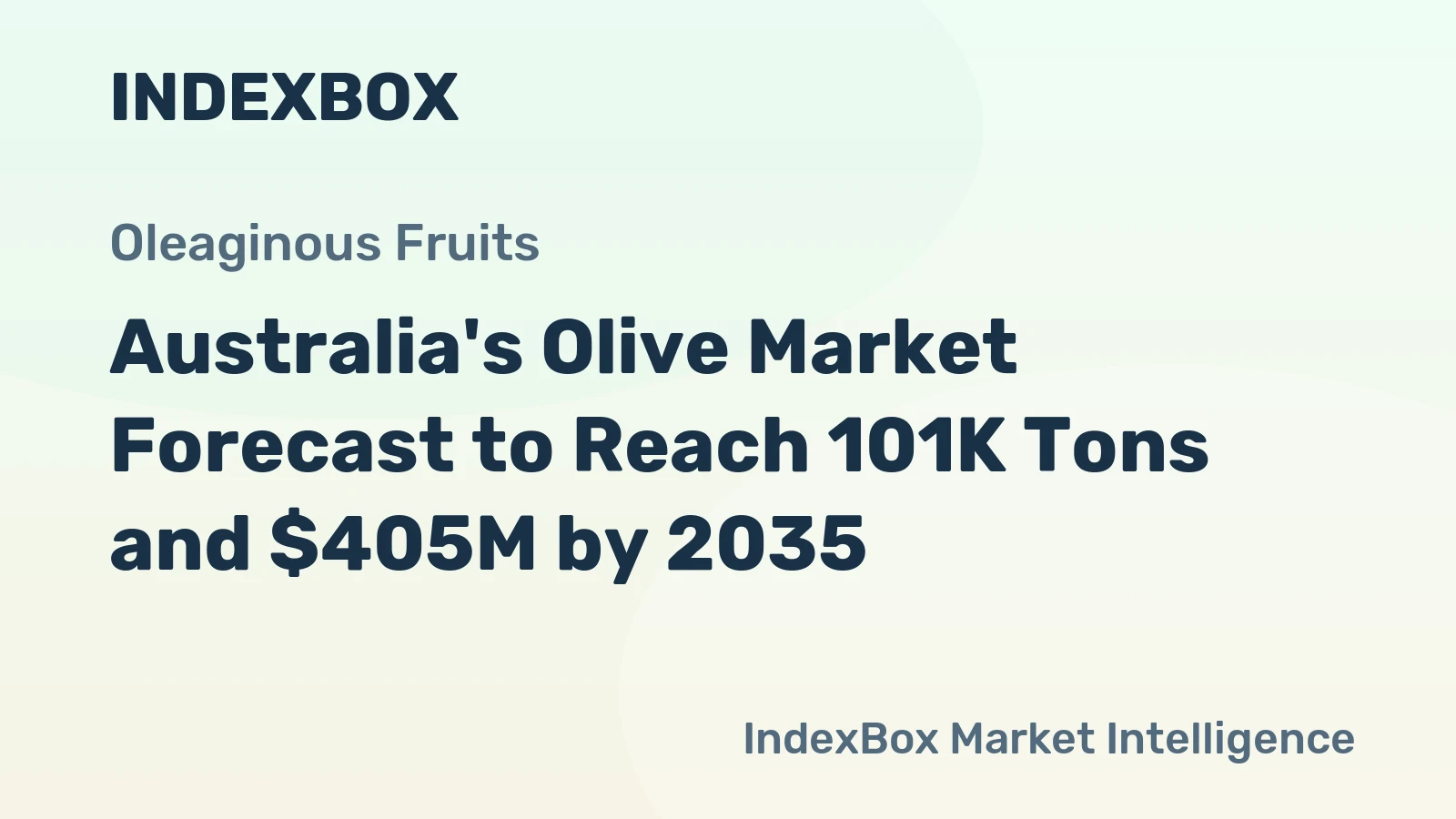 Australia's Olive Market Forecast to Reach 101K Tons and $405M by 2035