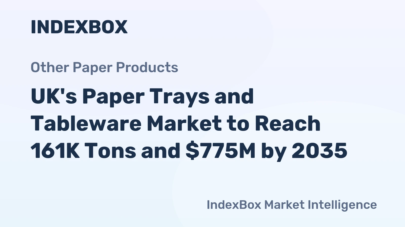 UK's Paper Trays and Tableware Market to Reach 161K Tons and $775M by 2035