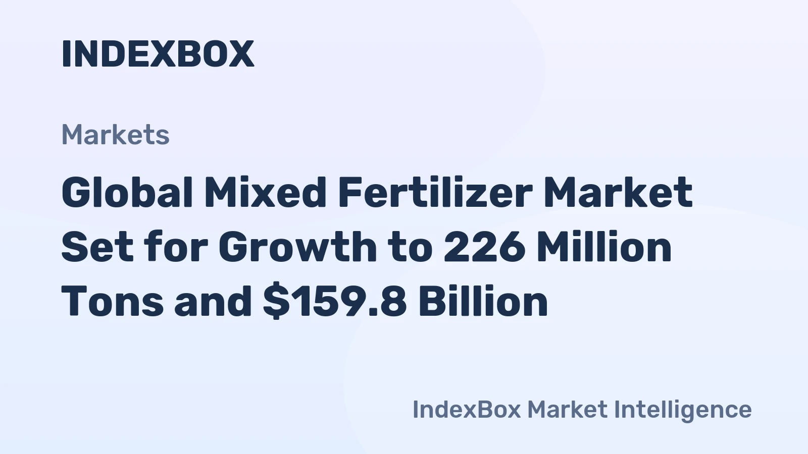 Global Mixed Fertilizer Market Set for Growth to 226 Million Tons and $159.8 Billion