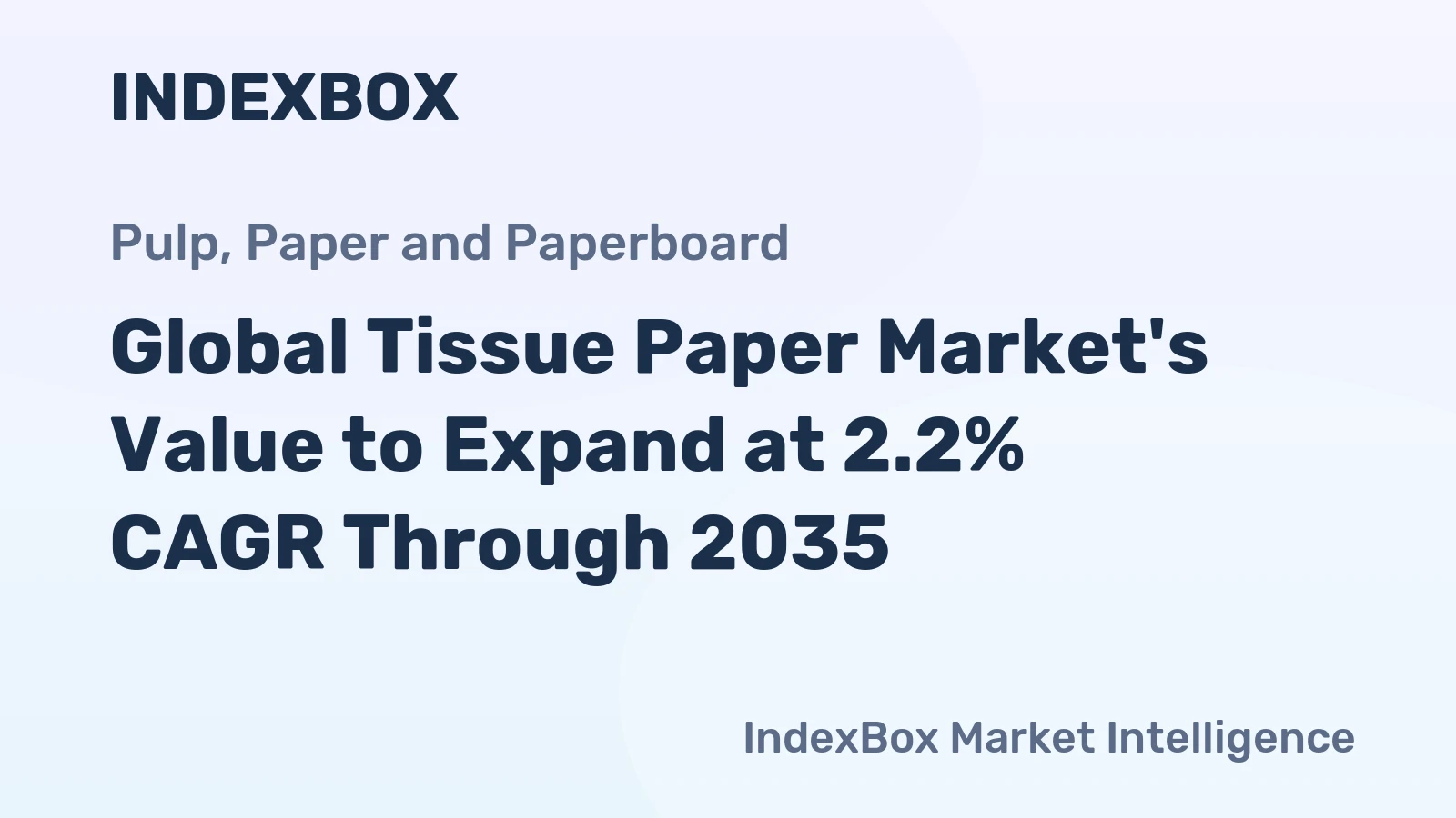 Global Tissue Paper Market's Value to Expand at 2.2% CAGR Through 2035