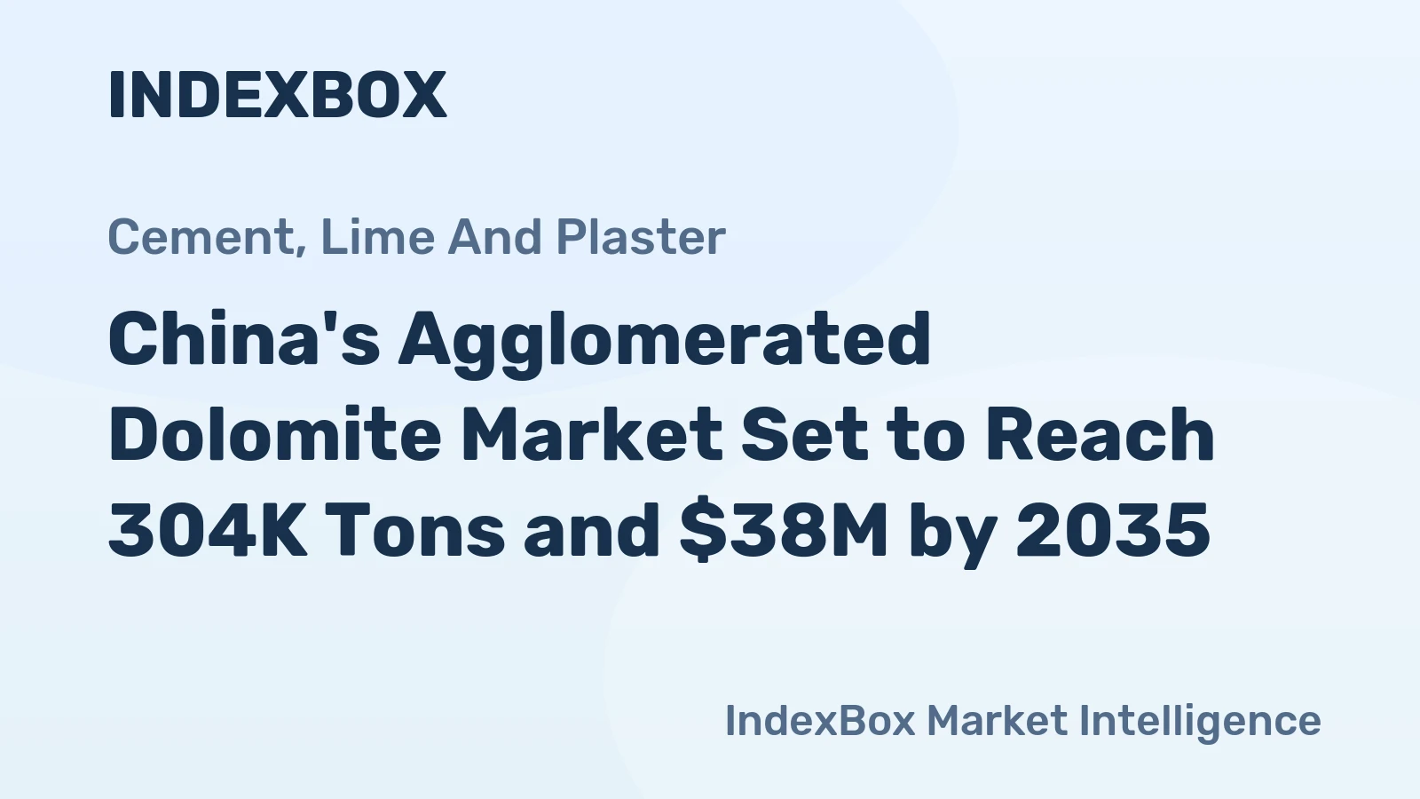 China's Agglomerated Dolomite Market Set to Reach 304K Tons and $38M by 2035