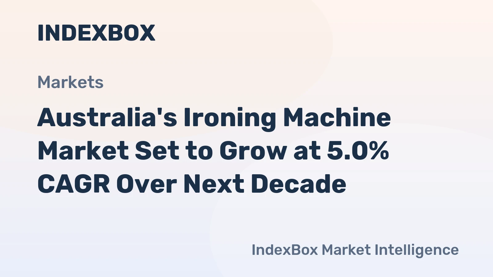 Australia's Ironing Machine Market Set to Grow at 5.0% CAGR Over Next Decade