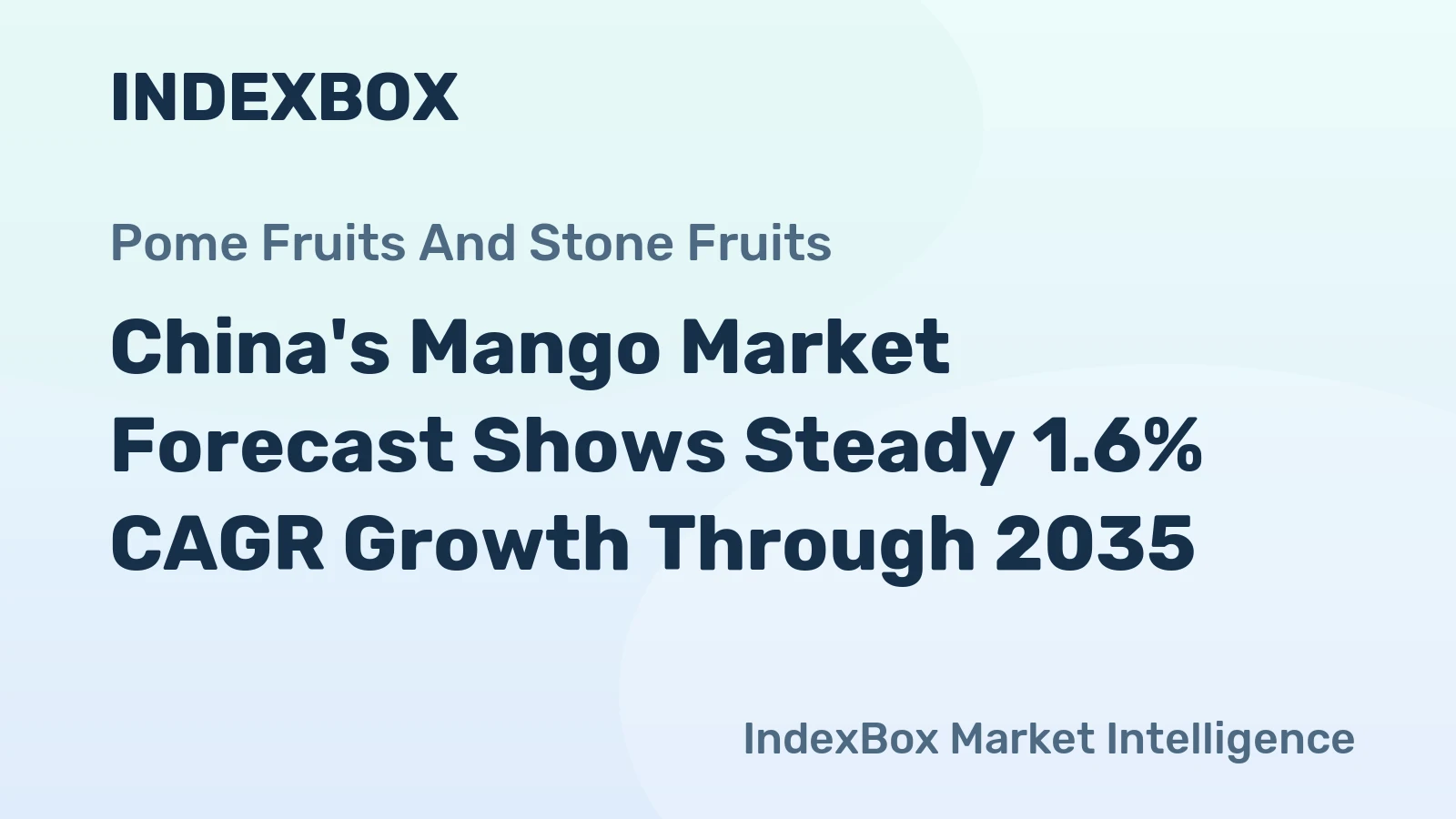 China's Mango Market Forecast Shows Steady 1.6% CAGR Growth Through 2035