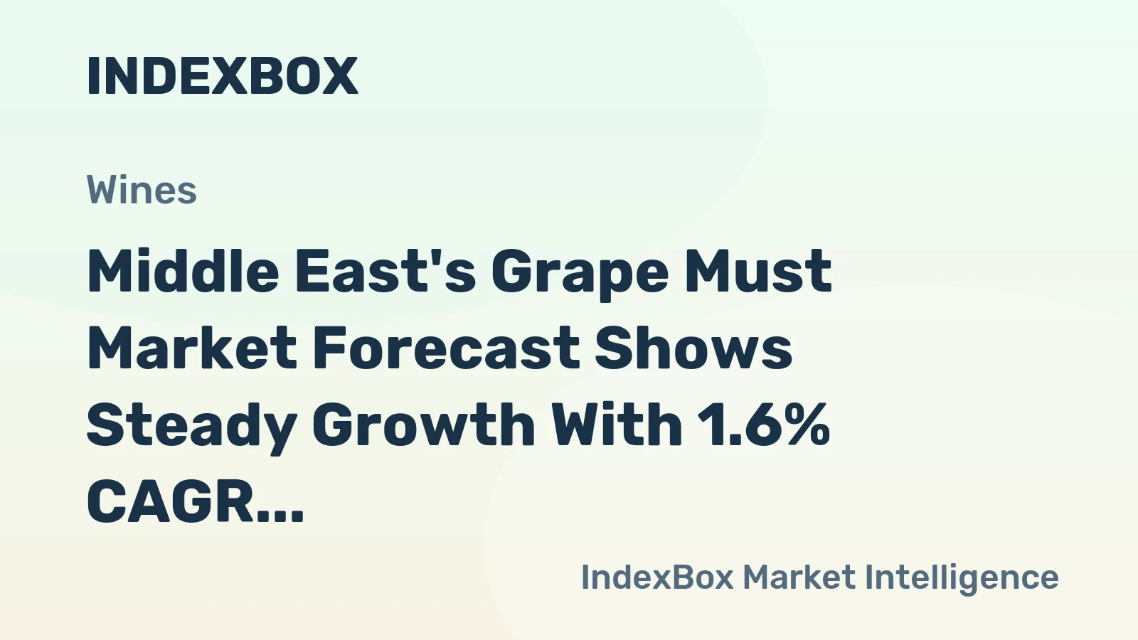 Middle East's Grape Must Market Forecast Shows Steady Growth With 1.6% CAGR in Value
