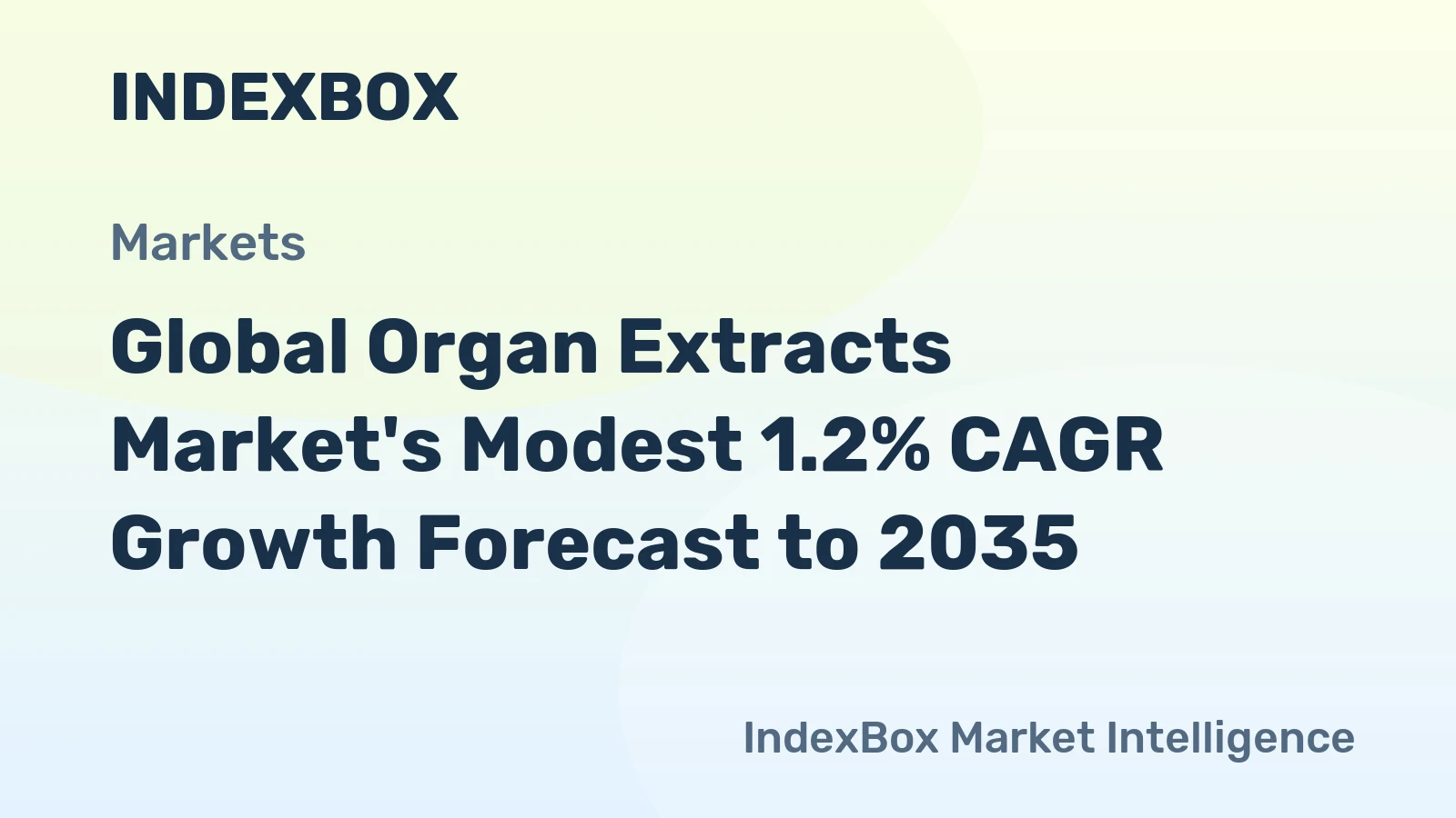 Global Organ Extracts Market's Modest 1.2% CAGR Growth Forecast to 2035
