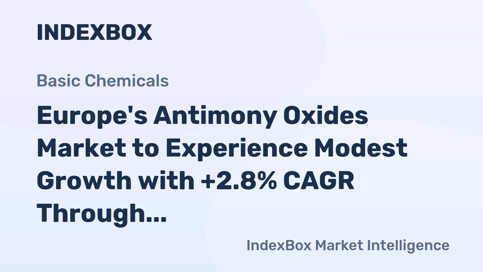 Europe's Antimony Oxides Market to Experience Modest Growth with +2.8% CAGR Through 2035