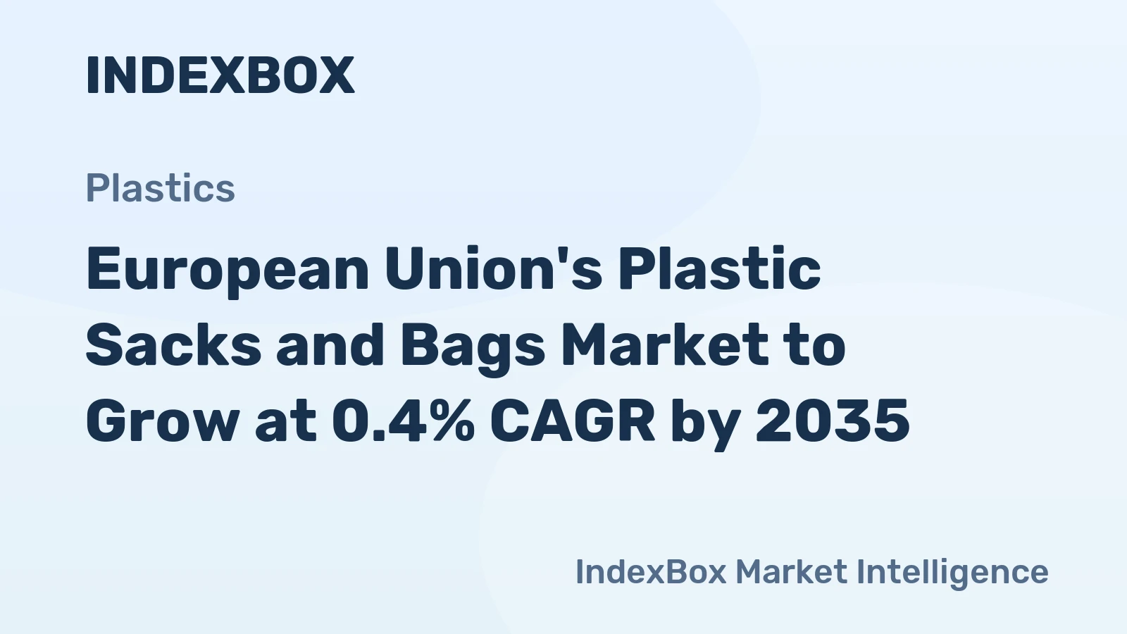 European Union's Plastic Sacks and Bags Market to Grow at 0.4% CAGR by 2035