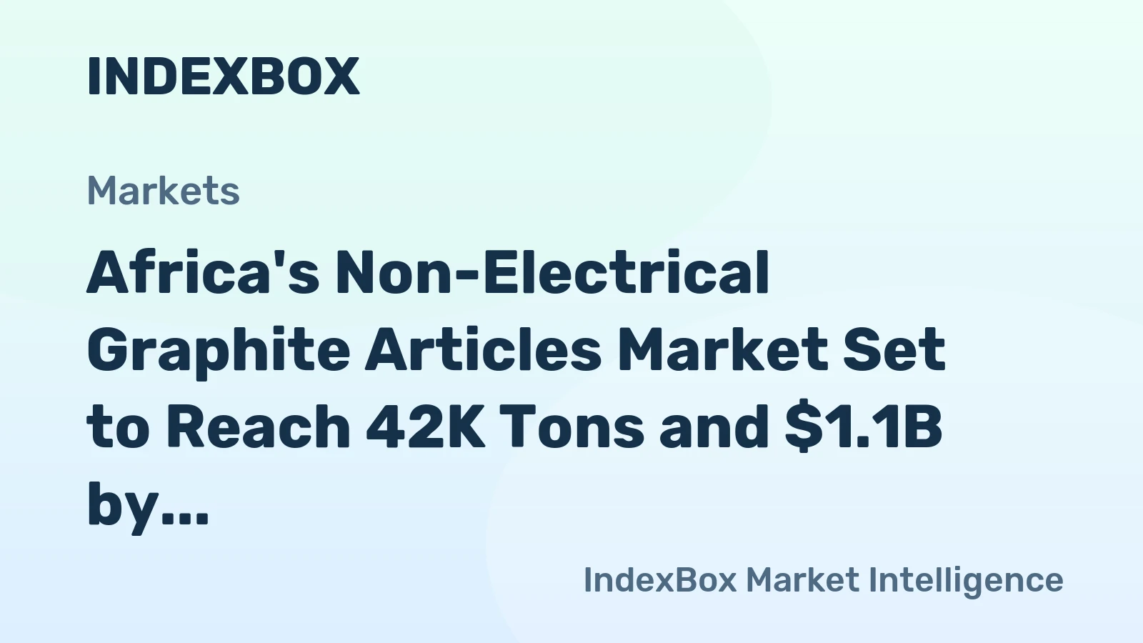 Africa's Non-Electrical Graphite Articles Market Set to Reach 42K Tons and $1.1B by 2035