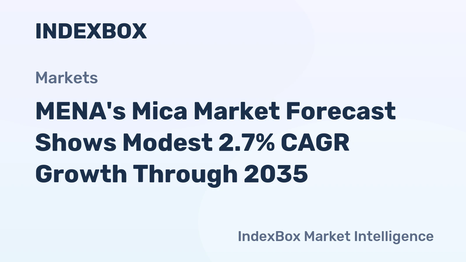 MENA's Mica Market Forecast Shows Modest 2.7% CAGR Growth Through 2035