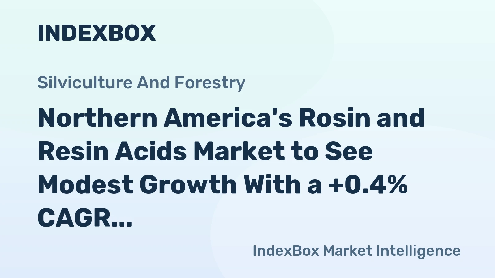 Northern America's Rosin and Resin Acids Market to See Modest Growth With a +0.4% CAGR