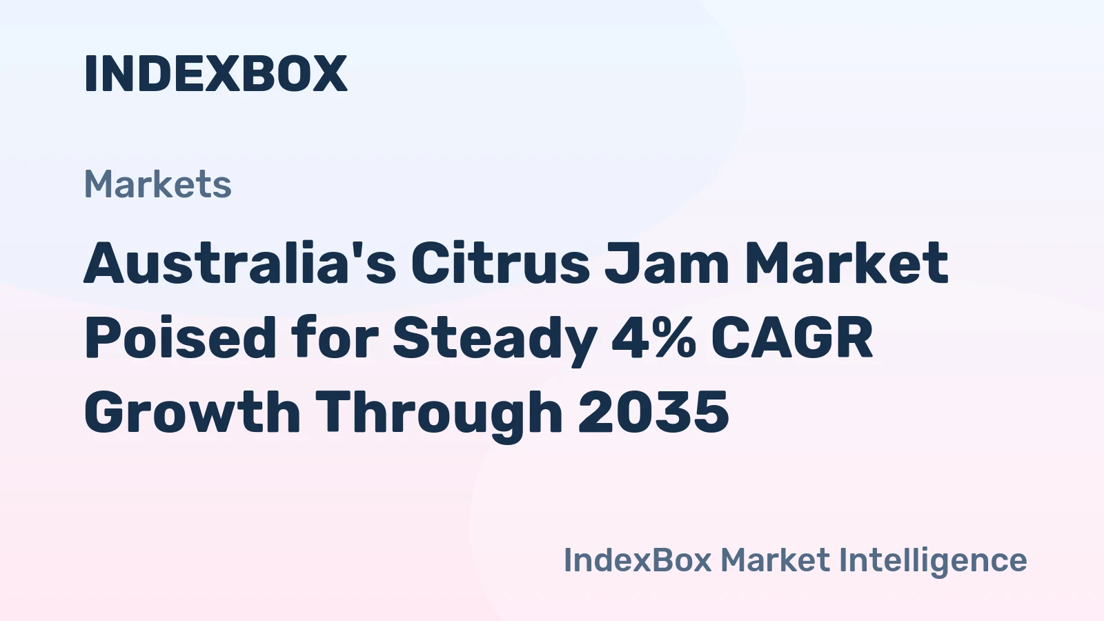Australia's Citrus Jam Market Poised for Steady 4% CAGR Growth Through 2035
