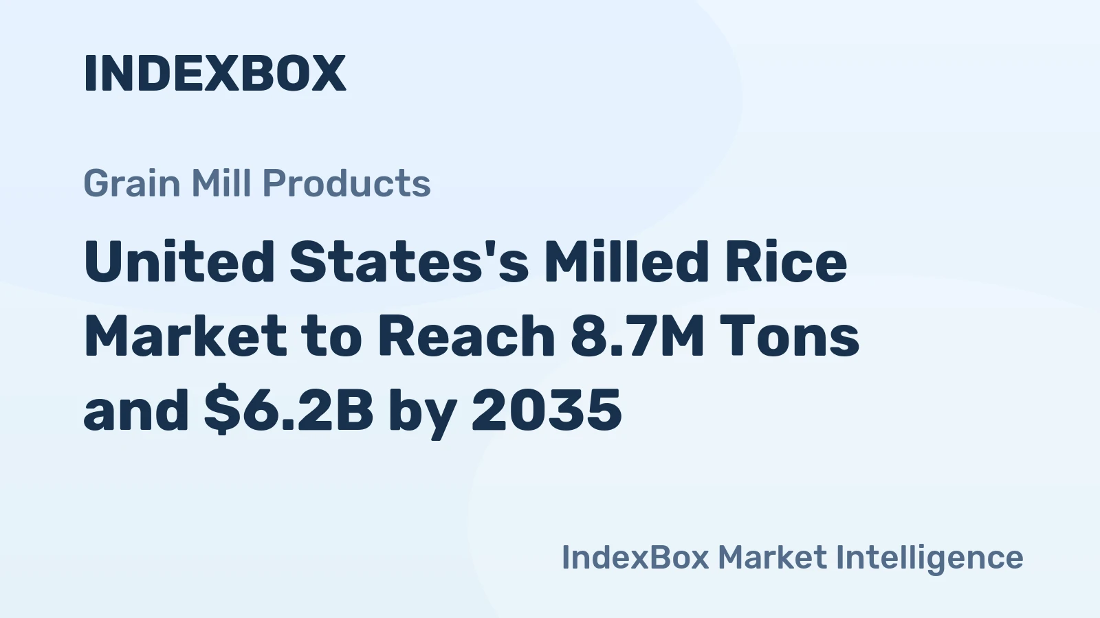 United States's Milled Rice Market to Reach 8.7M Tons and $6.2B by 2035