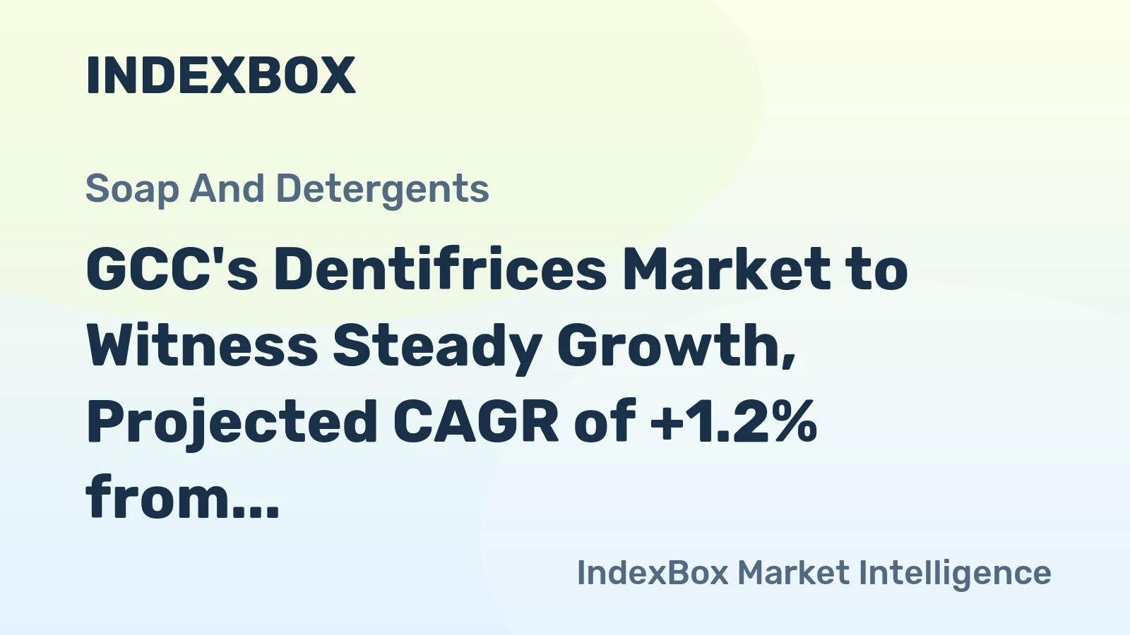 GCC's Dentifrices Market to Witness Steady Growth, Projected CAGR of +1.2% from 2024-2035