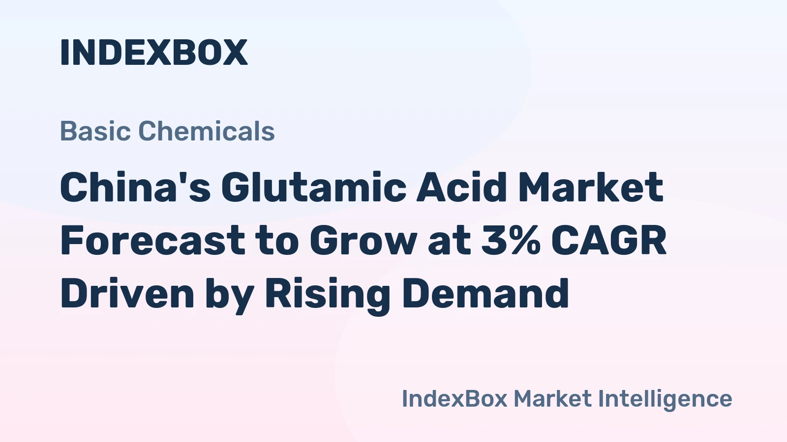 China's Glutamic Acid Market Forecast to Grow at 3% CAGR Driven by Rising Demand