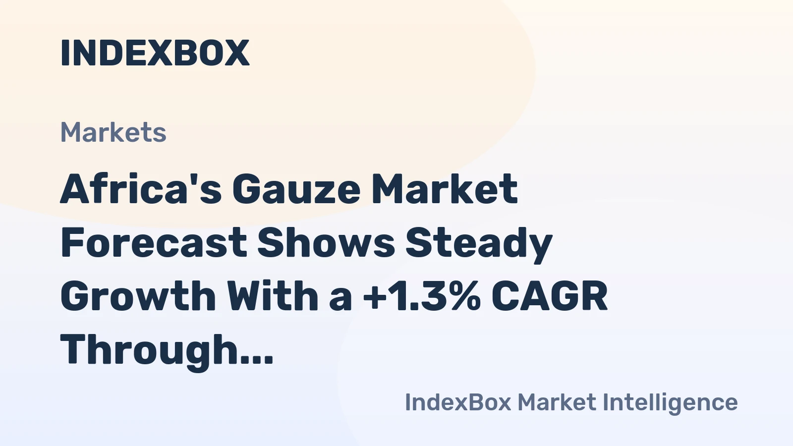 Africa's Gauze Market Forecast Shows Steady Growth With a +1.3% CAGR Through 2035