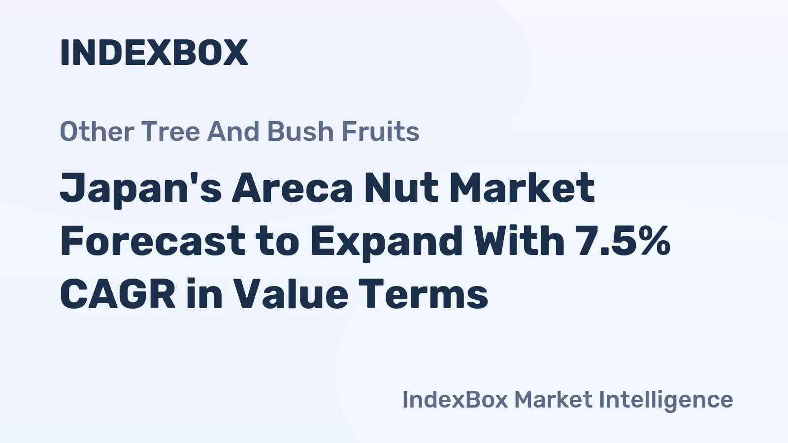 Japan's Areca Nut Market Forecast to Expand With 7.5% CAGR in Value Terms