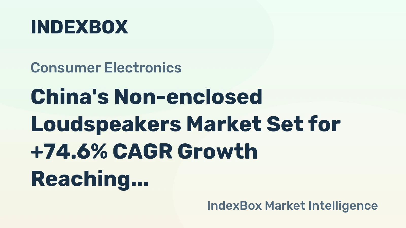 China's Non-enclosed Loudspeakers Market Set for +74.6% CAGR Growth Reaching $4B by 2035