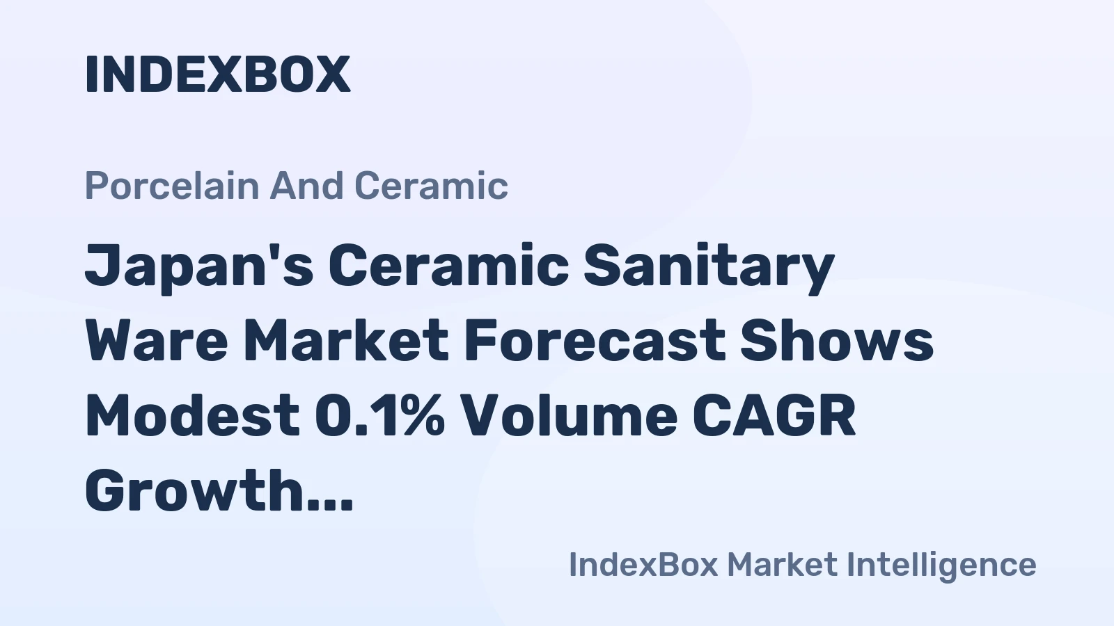 Japan's Ceramic Sanitary Ware Market Forecast Shows Modest 0.1% Volume CAGR Growth Through 2035