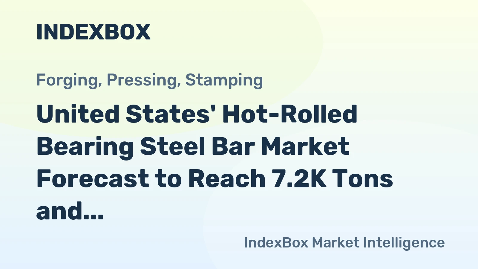 United States' Hot-Rolled Bearing Steel Bar Market Forecast to Reach 7.2K Tons and $11M by 2035